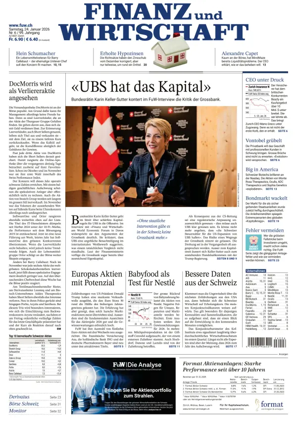 Swiss Newspaper Front Pages | Paperboy Online Newspapers
