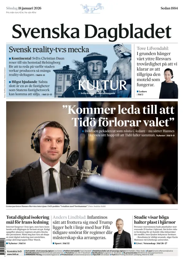 Swedish Newspaper Front Pages | Paperboy Online Newspapers
