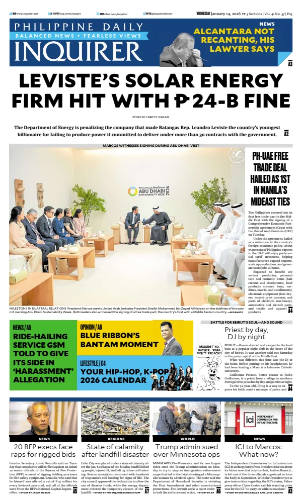 Filipino Newspaper Front Pages | Paperboy Online Newspapers