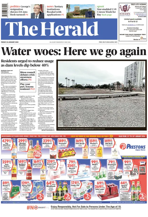 South African Newspaper Front Pages | Paperboy Online Newspapers