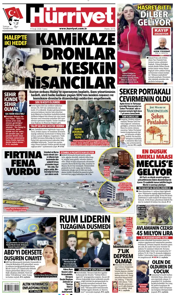 Turkish Newspaper Front Pages | Paperboy Online Newspapers