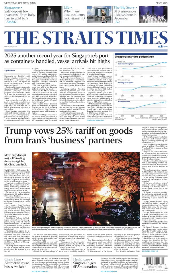 Singaporean Newspaper Front Pages | Paperboy Online Newspapers