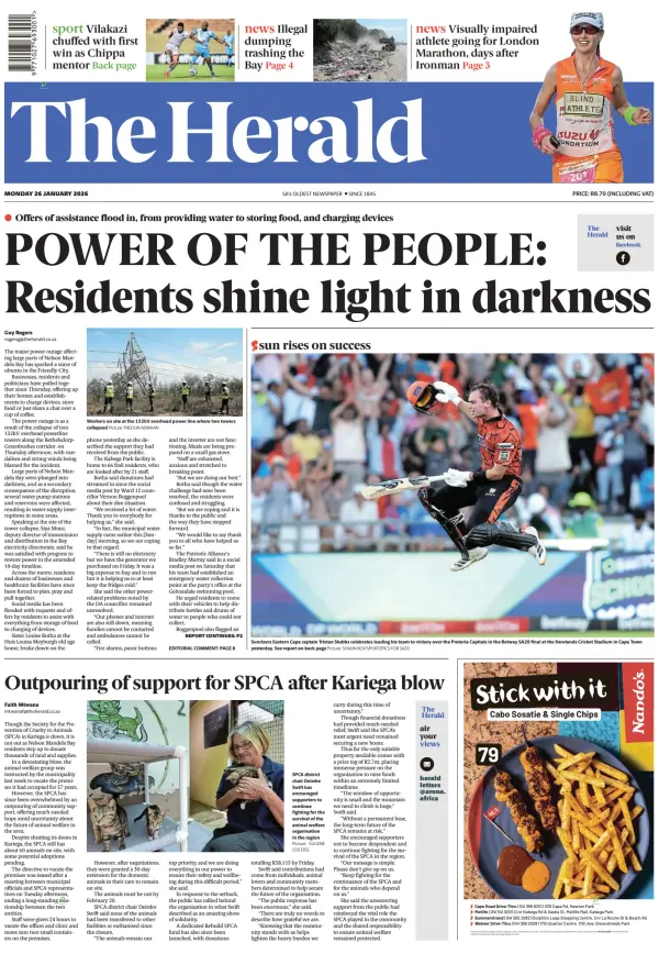 South African Newspaper Front Pages | Paperboy Online Newspapers