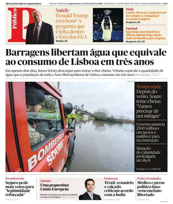 Portuguese Newspaper Front Pages | Paperboy Online Newspapers