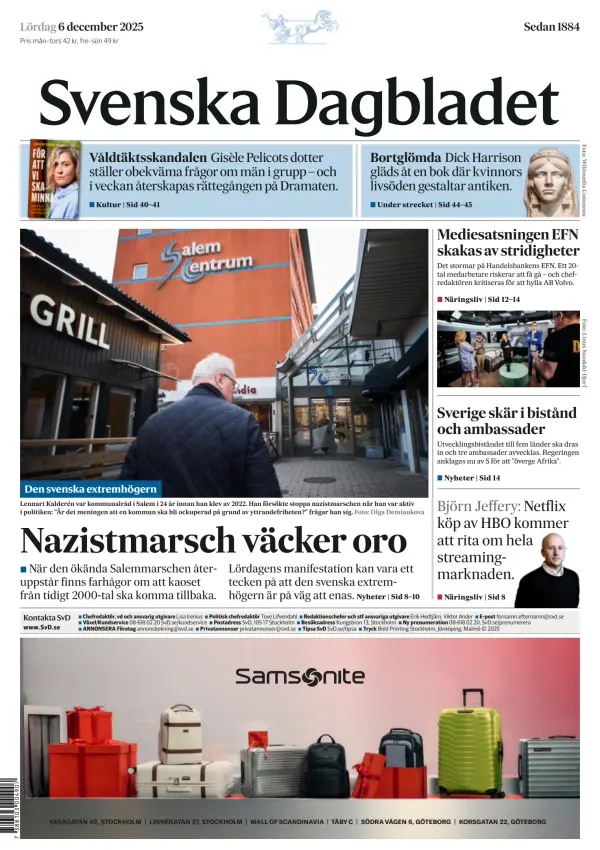 Swedish Newspaper Front Pages | Paperboy Online Newspapers