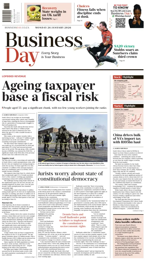 South African Newspaper Front Pages | Paperboy Online Newspapers