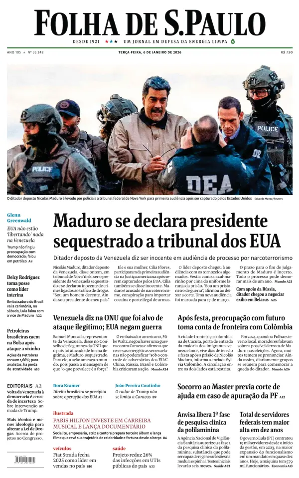 Brazillian Newspaper Front Pages | Paperboy Online Newspapers
