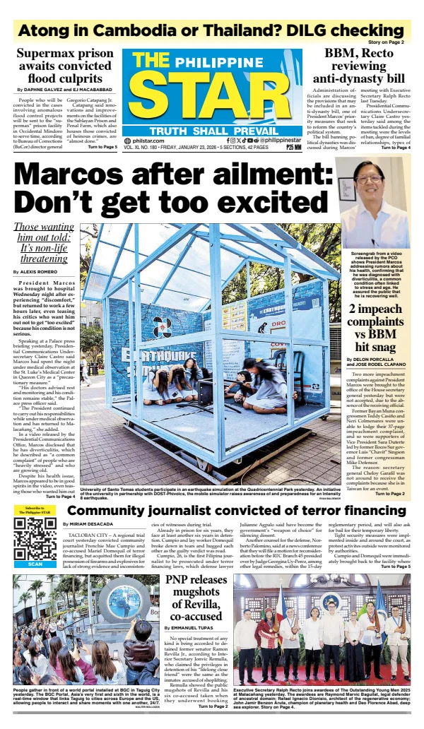 Filipino Newspaper Front Pages | Paperboy Online Newspapers