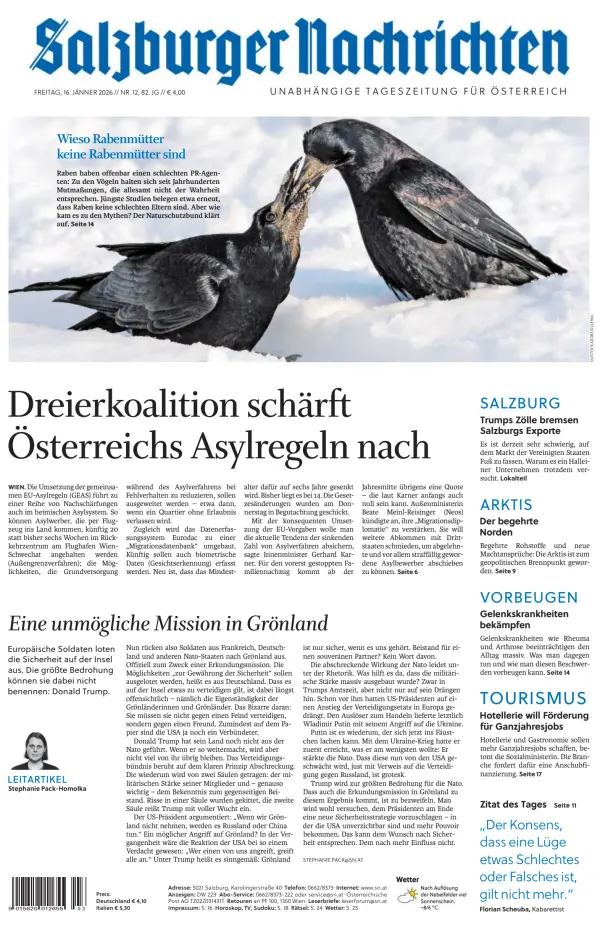 Austrian Newspaper Front Pages | Paperboy Online Newspapers