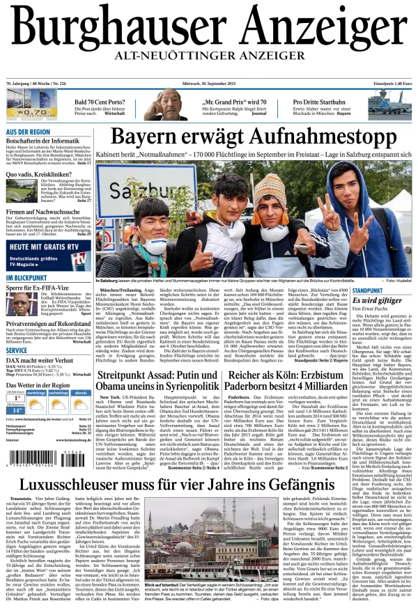 German Newspaper Front Pages | Paperboy Online Newspapers