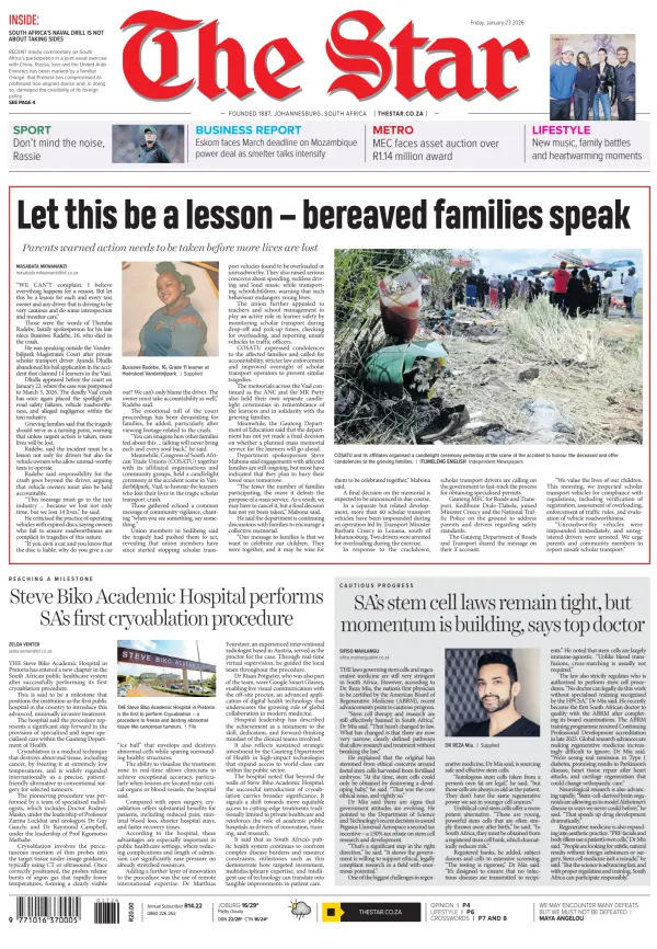 South African Newspaper Front Pages | Paperboy Online Newspapers