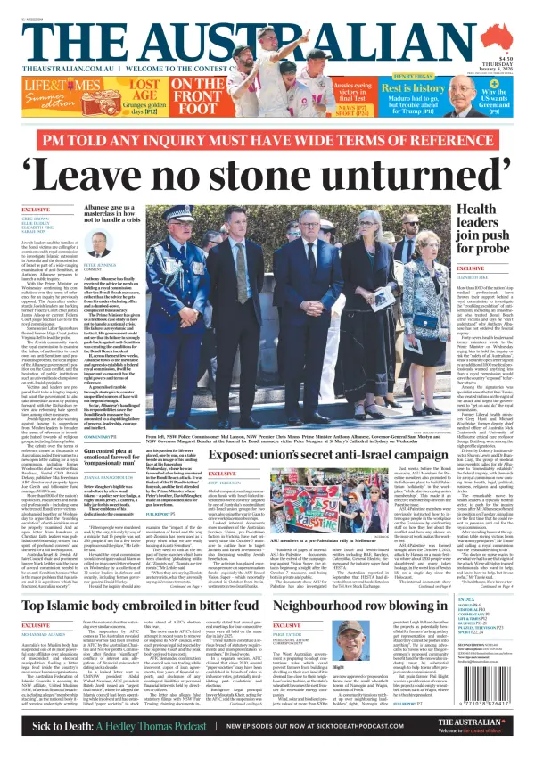 Australian Newspaper Front Pages | Paperboy Online Newspapers