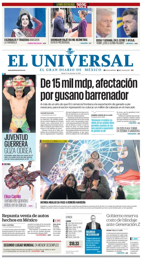 Mexican Newspaper Front Pages | Paperboy Online Newspapers