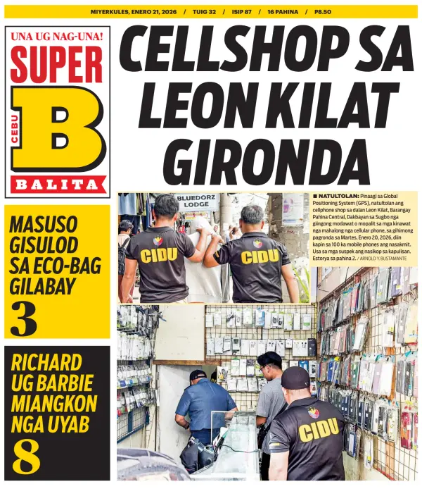 Filipino Newspaper Front Pages | Paperboy Online Newspapers