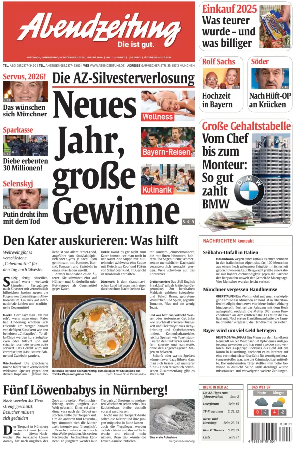German Newspaper Front Pages | Paperboy Online Newspapers
