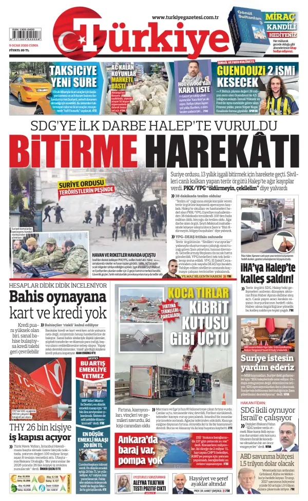 Turkish Newspaper Front Pages | Paperboy Online Newspapers