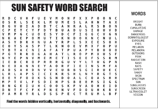 SUN SAFETY WORD SEARCH - PressReader