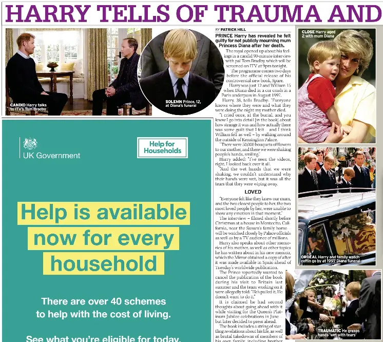 HARRY TELLS OF TRAUMA AND GUILT OVER DEATH OF DIANA - PressReader