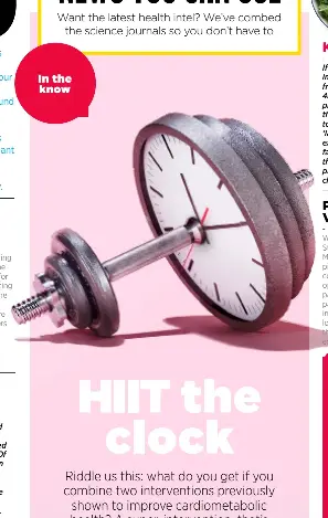 HIIT the clock - PressReader