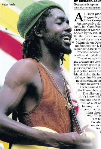 All set for Tosh tribute - PressReader