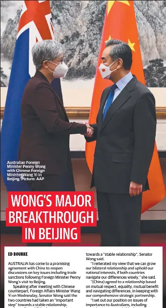 WONG’S MAJOR BREAKTHROU­GH IN BEIJING - PressReader