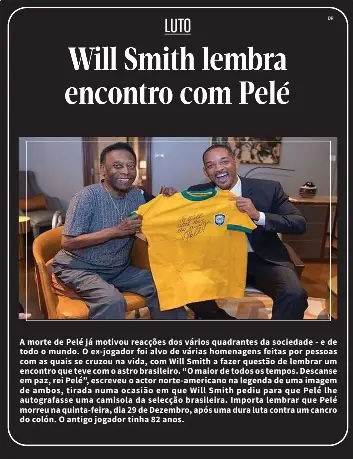 Will Smith lembra encontro com Pelé - PressReader