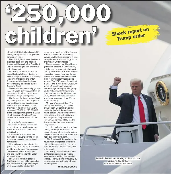 ‘250,000 children’ Shock report on Trump order - PressReader