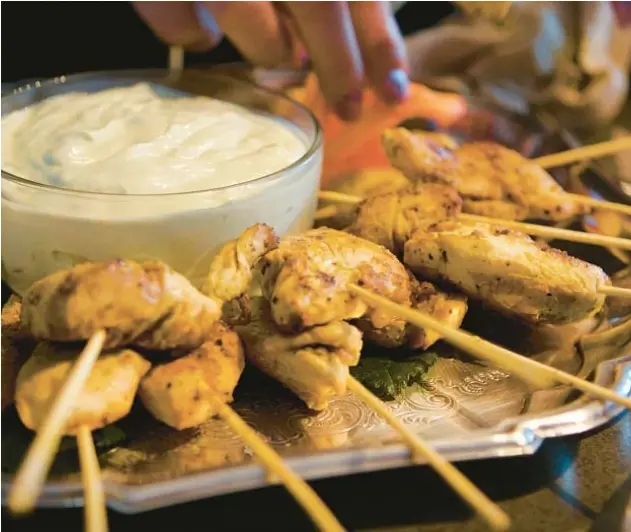 Grilled chicken skewers make easy appetizers - PressReader