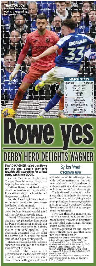 Rowe yes DERBY HERO DELIGHTS WAGNER - PressReader