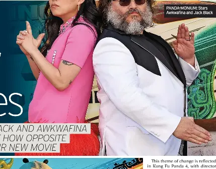Look for the bear necessitie­s KUNG FU PANDA 4 STARS JACK BLACK AND AWKWAFINA TALK TO ABOUT HOW ...