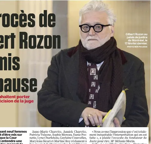 Le procès de Gilbert Rozon est mis sur pause - PressReader