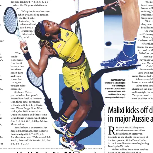 Tough 4 hrs for Novak, easy 2-setter for Coco - PressReader
