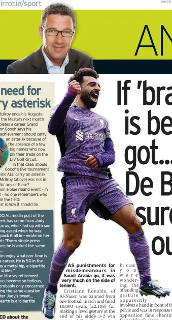 ANDYDUNN If ’brat’ Ronaldo is best they’ve got... Salah and De Bruyne will surely not sell out ...