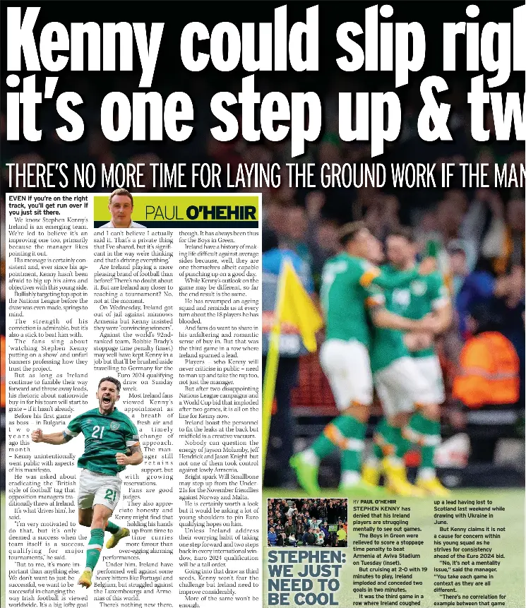 Kenny could slip righ it’s one step up & tw Ht off track if o steps back - PressReader