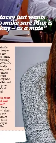 “Stacey is a Slater – through and through!” Finally, where do you stand on this triangle between ...