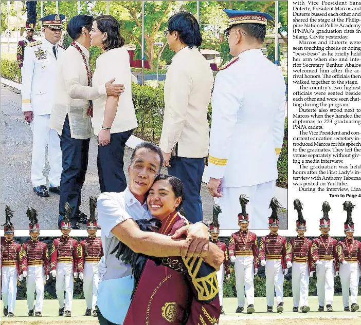Beso-beso for BBM, VP at PNPA graduation - PressReader