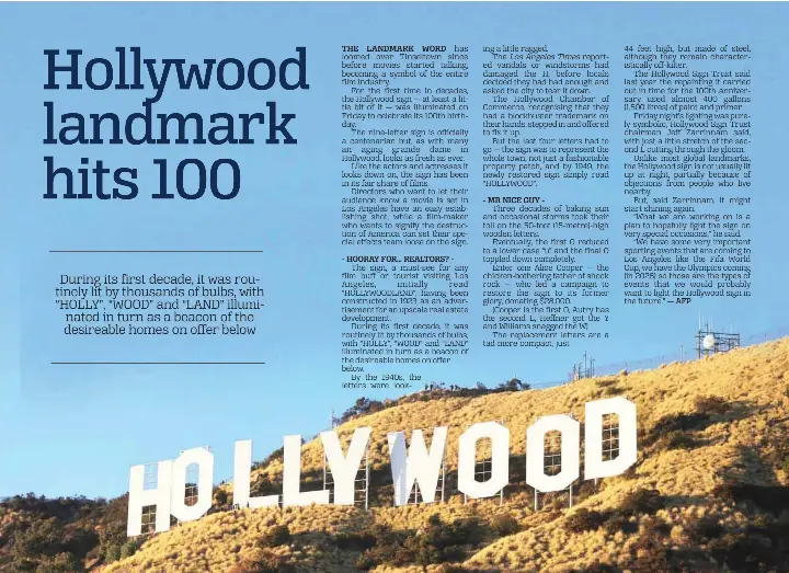 Hollywood landmark hits 100 - PressReader