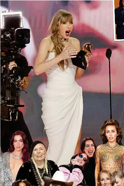 ‘Mind blown’: record-breaking Swift reigns at the Grammys - PressReader