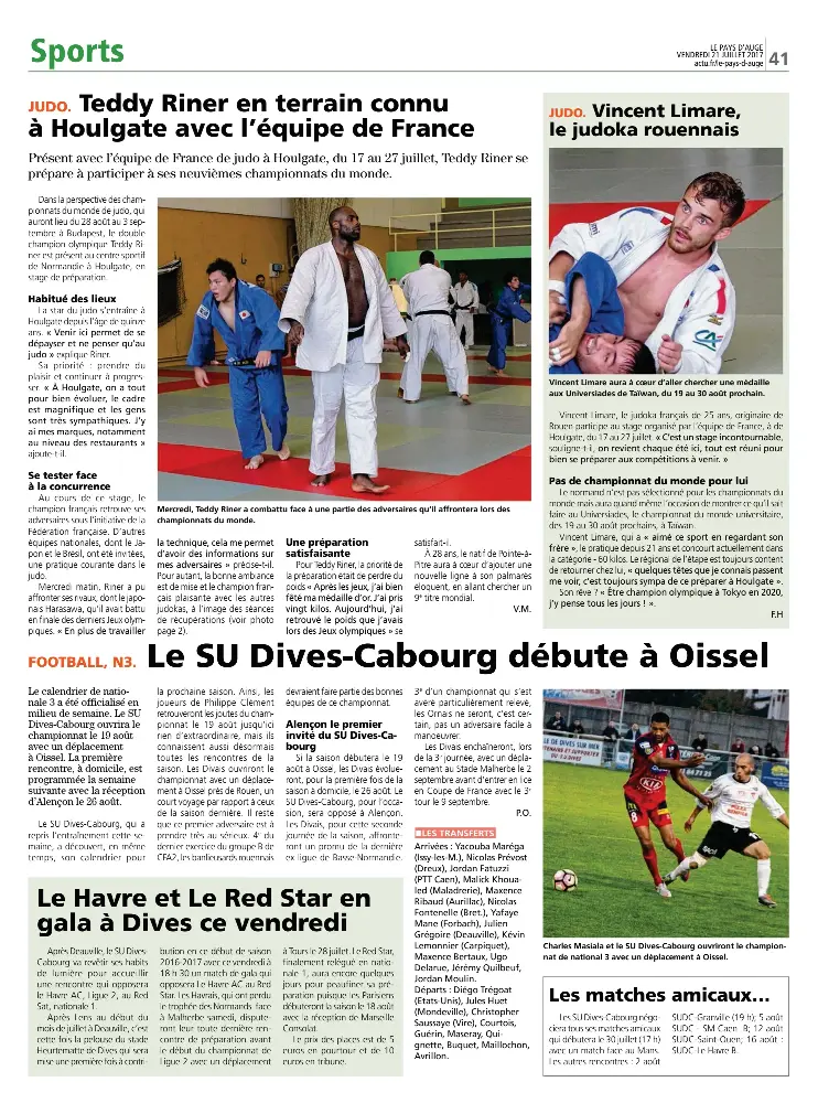 Teddy Riner en terrain connu à Houlgate avec l’équipe de France ...