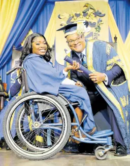 UTech graduate overcomes physical disability to earn degree - PressReader