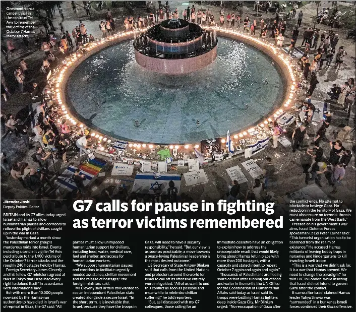 G7 calls for pause in fighting as terror victims remembered - PressReader