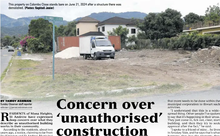Concern over ‘unauthoris­ed’ constructi­on - PressReader