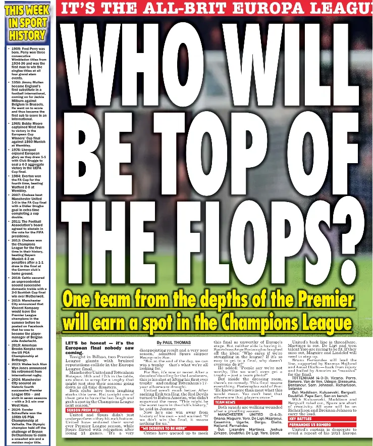 WHO WILL BE TOP OF THE FLOPS? E FINAL IN BILBAO TONIGHT! - PressReader