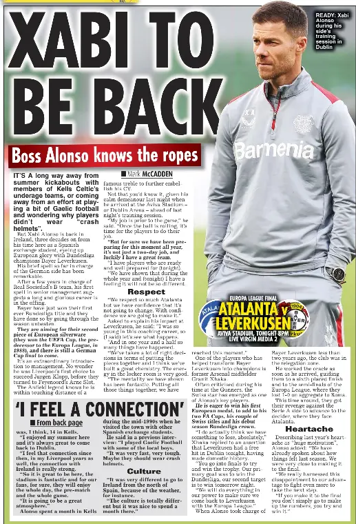 COACH KEEPING HIS COOL XABI TO BE BACK - PressReader