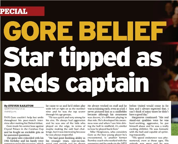 GORE BELIEF Star tipped as Reds captain - PressReader