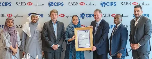 SABB receives CIPS Excellence in Procuremen­t Award - PressReader