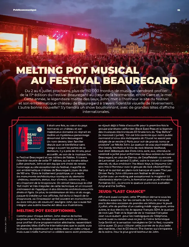 MELTING POT MUSICAL AU FESTIVAL BEAUREGARD - PressReader