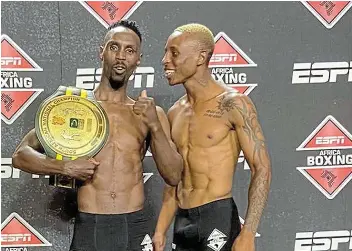No weighty issues for boxers before bout - PressReader