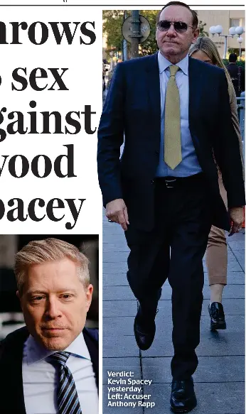 Jury throws out US sex case against Hollywood star Spacey - PressReader