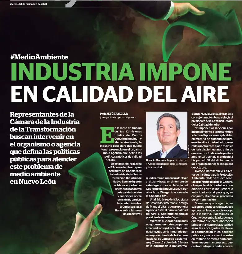 Industria Impone en calidad del aire - PressReader